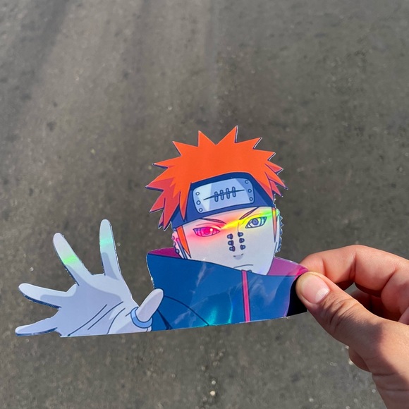 Other | Pain Akatsuki Peeker Sticker Holographic | Poshmark